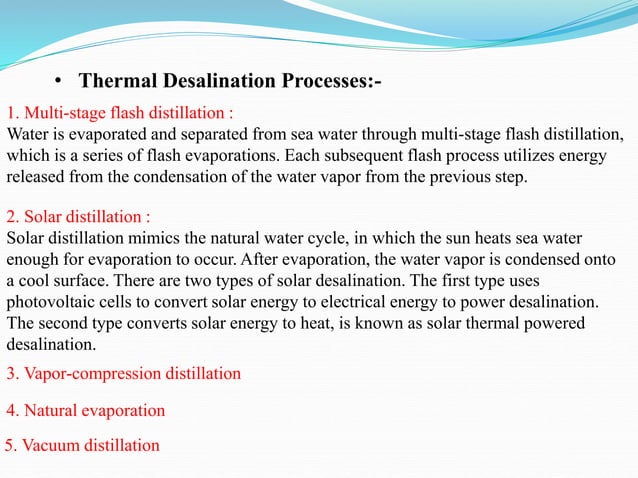 desalination and desalting water treatment.ppt | Chemistry | Science