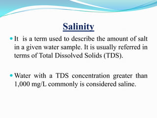 Desalination of underground water | PPTX