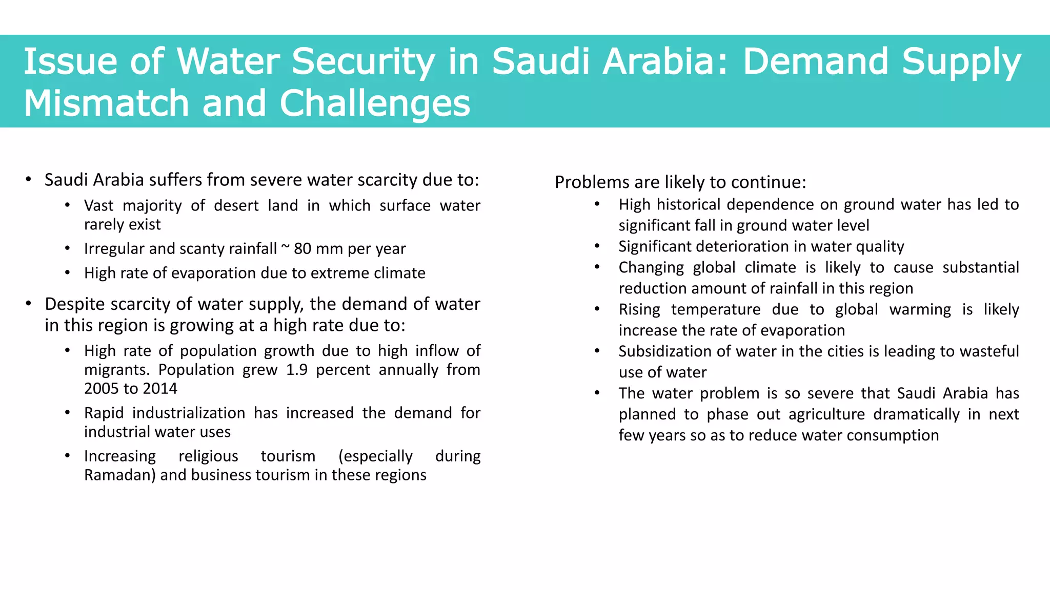 Desalination: The future of Water Security in Saudi Arabia | PPTX