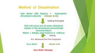 Desalination of sea water | PPTX