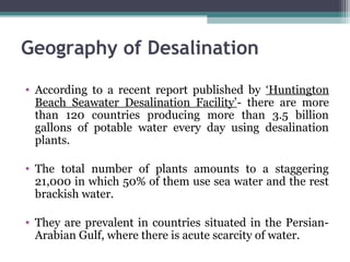 Desalination - A Perennial Future? | PPT