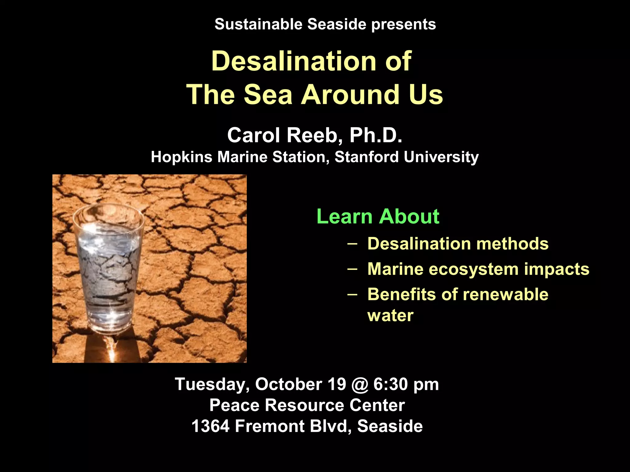 Desalination of the Sea Around Us, Part I | PPT
