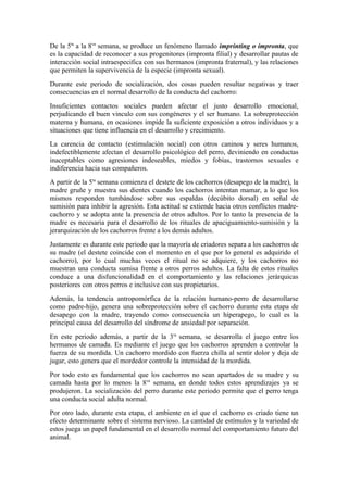 Desarrollo conductual del perro | DOC