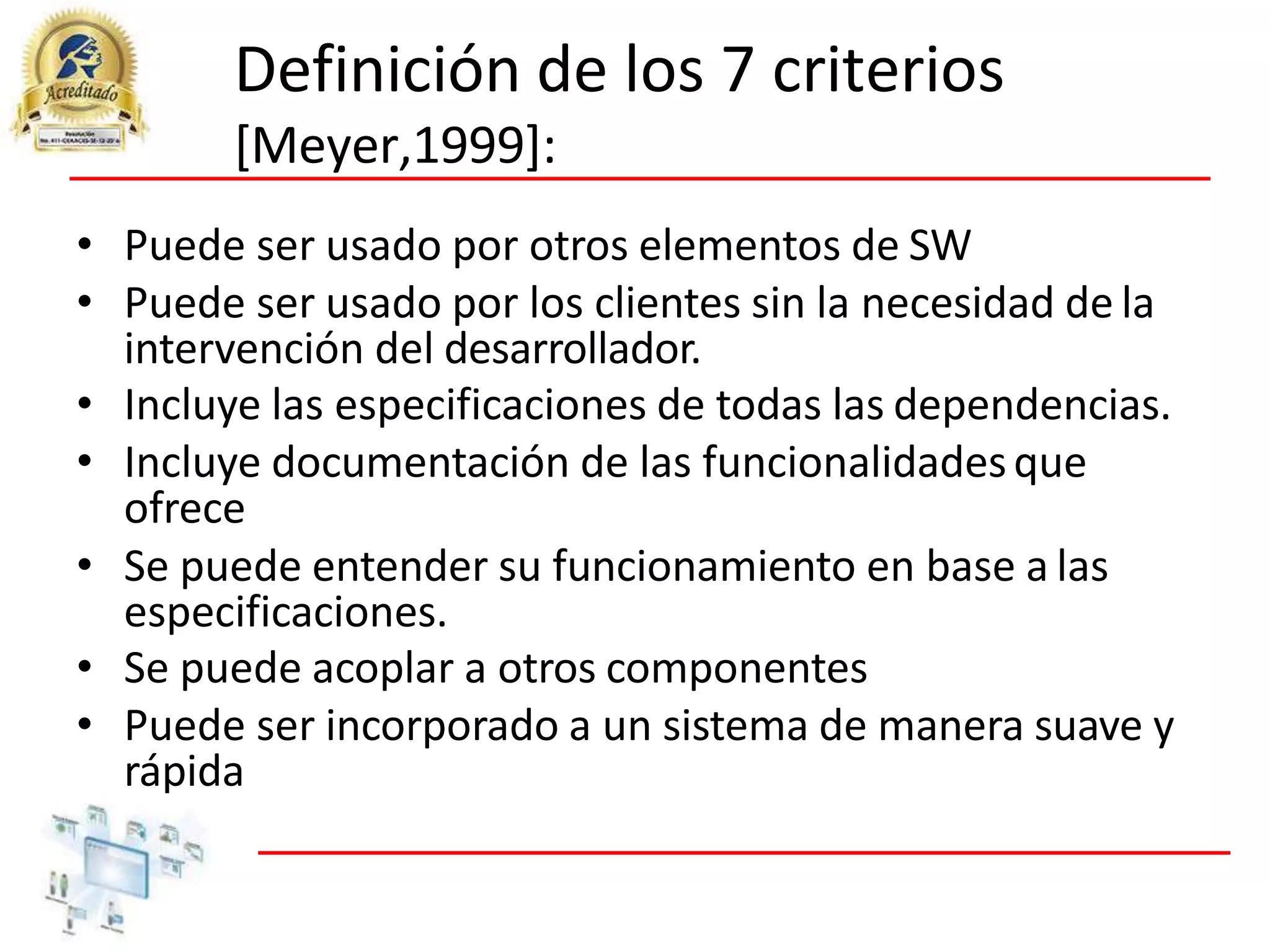 Desarrollo de software basado en componentes | PPT