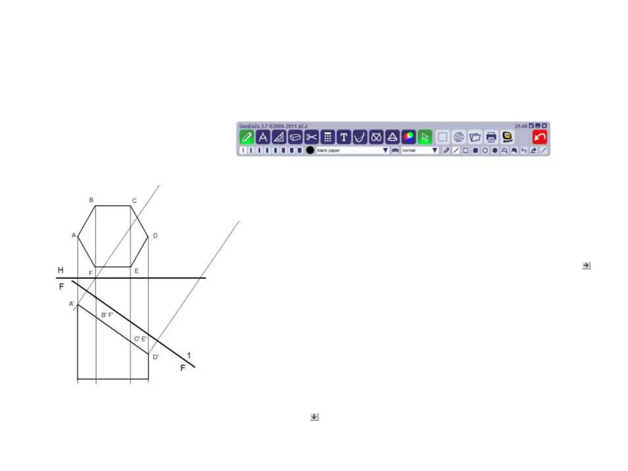 Desarrollo de un prisma hexagonal truncado | PPTX