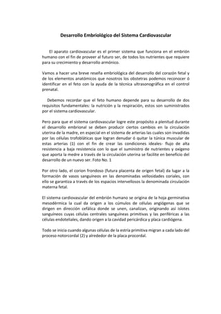 Desarrollo embriológico del sistema nervioso | DOCX