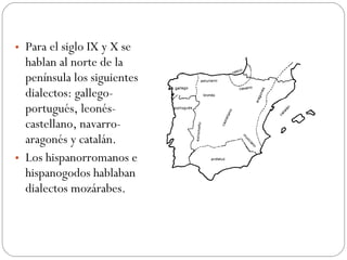 Desarrollo histórico de la lengua española | PPT