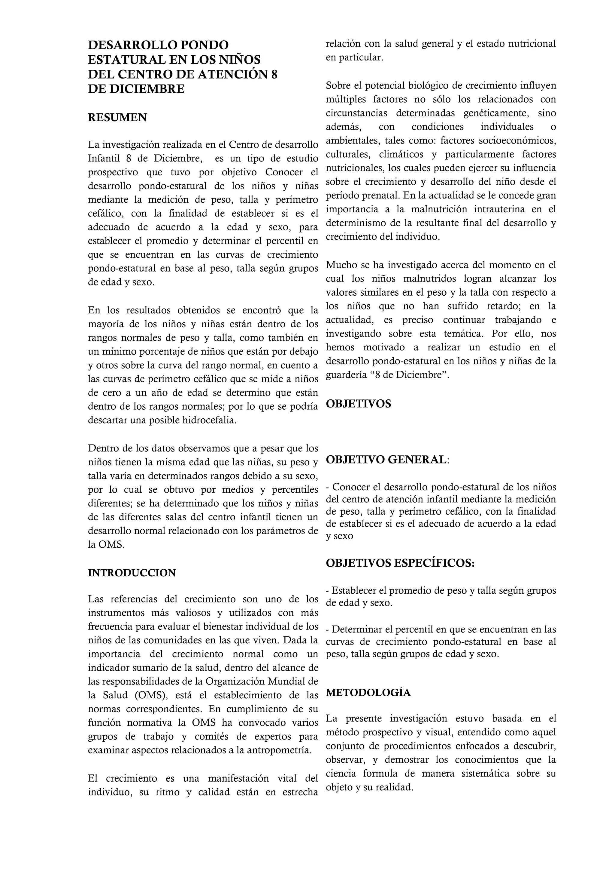 Desarrollo Pondo Estatural | PDF | Parenting Babies and Toddlers ...