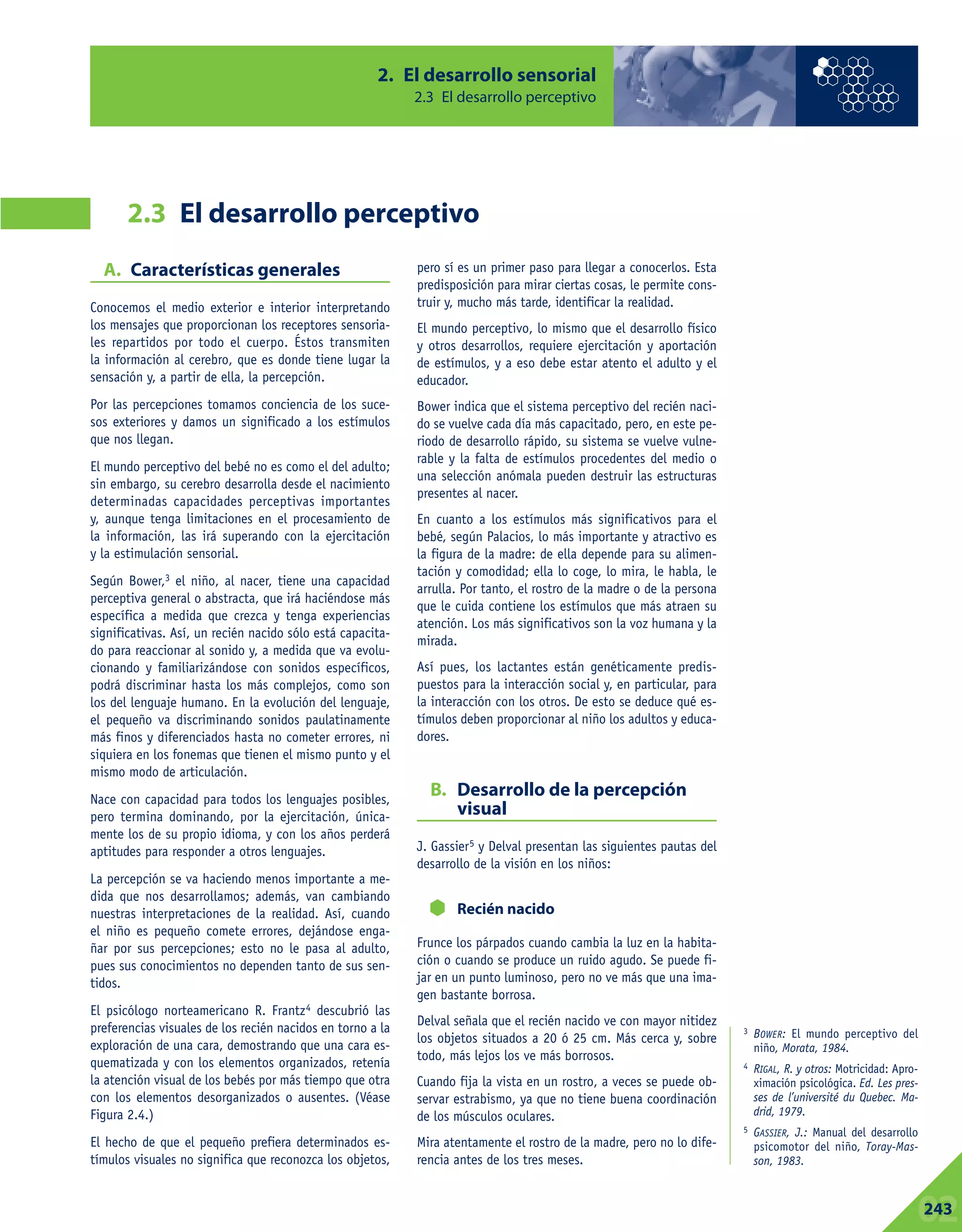 Desarrollo sensorial | PDF