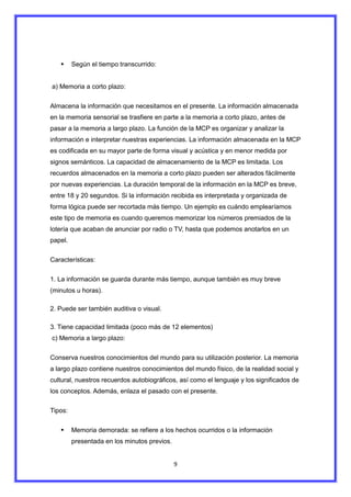 desarrollo y cambios sobre lamemoria y aprendizaje en el ciclo vital ...