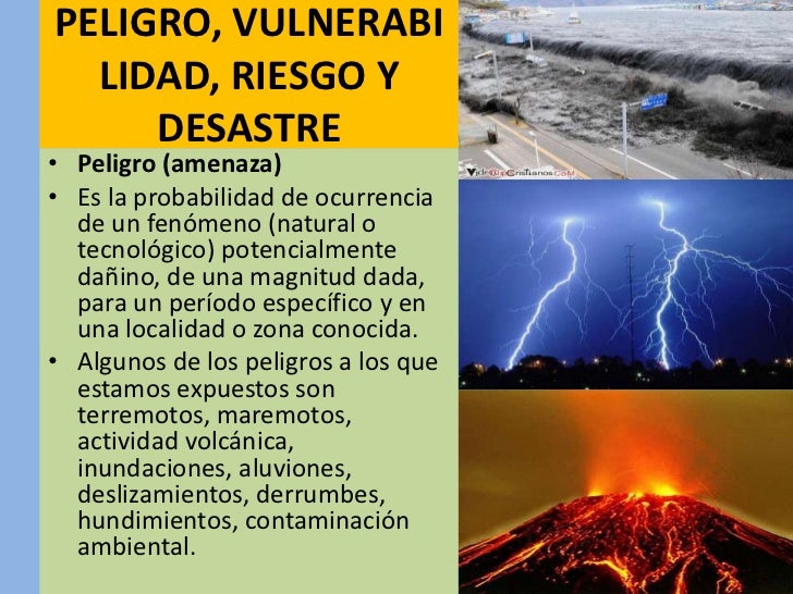 Clasificación de los Desastres Naturales