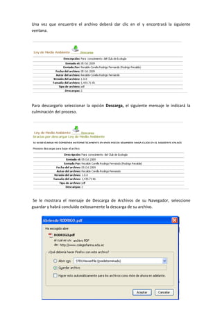 Descarga de Archivos | PDF