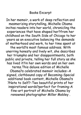 DESCARGAR'' Becoming | PDF