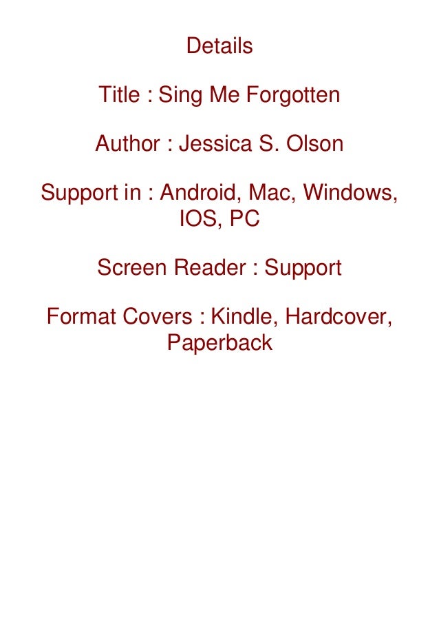 Descargar&Lesen Sing Me Forgotten Hel sida