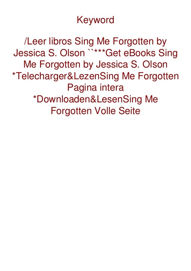 Descargar&Lesen Sing Me Forgotten Hel sida