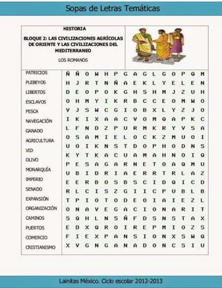 sopa de letras historia 2024 "compilado" | PDF