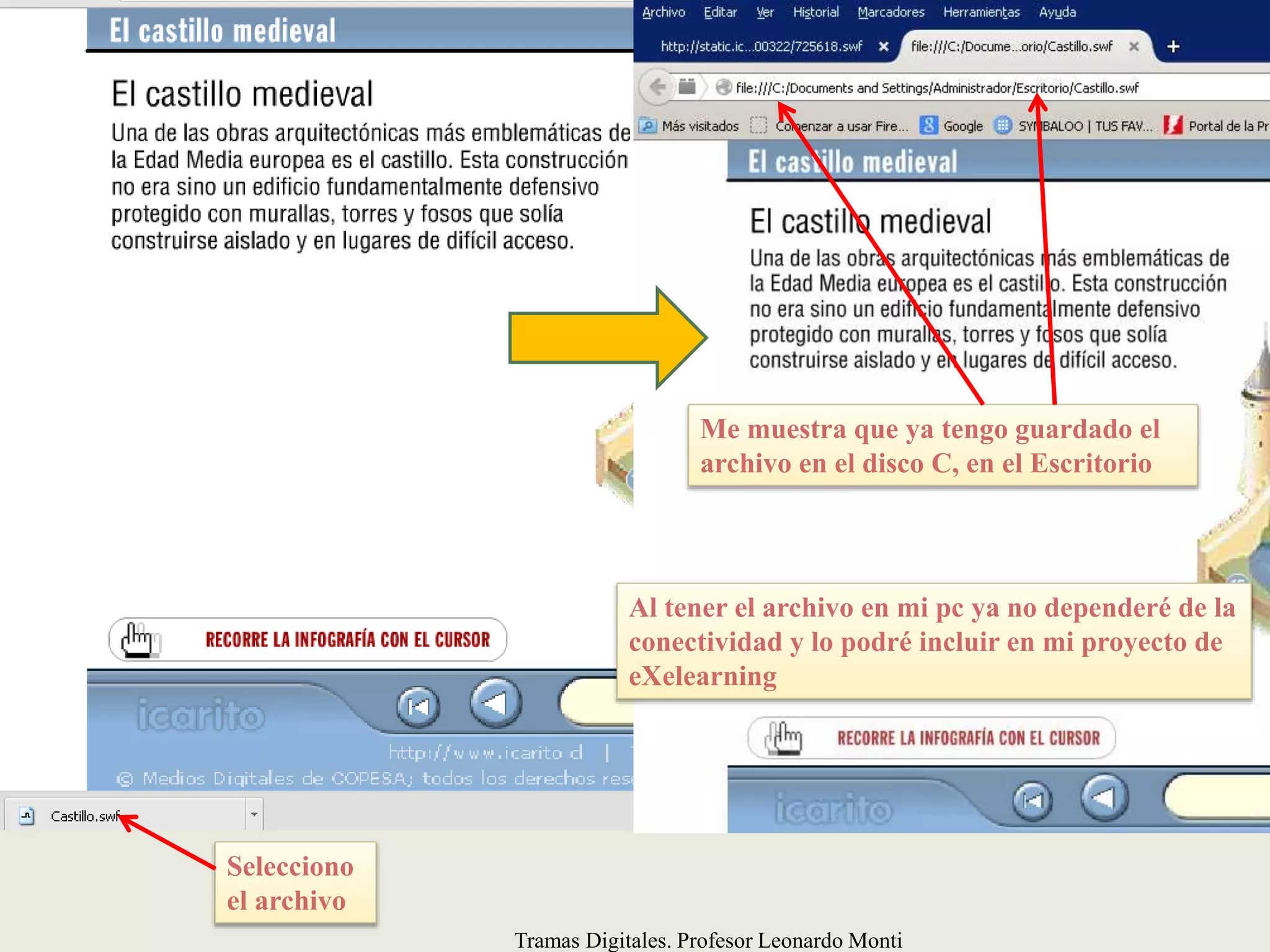 Tutorial para descargar recursos en gif - flash insertarlo en exelearning | PPT