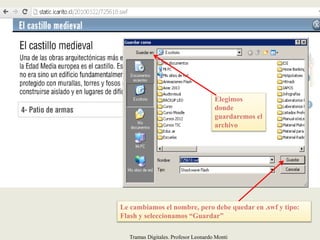 Tutorial para descargar recursos en gif - flash insertarlo en exelearning | PPT