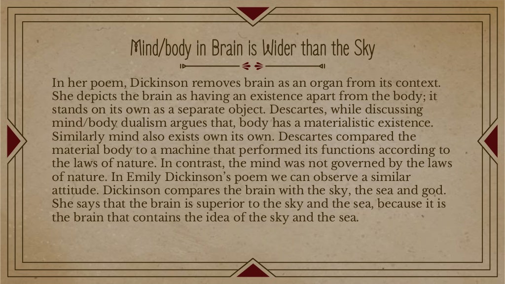 Cartesian Dualism in The Brain is Wider than the SKy | PPT