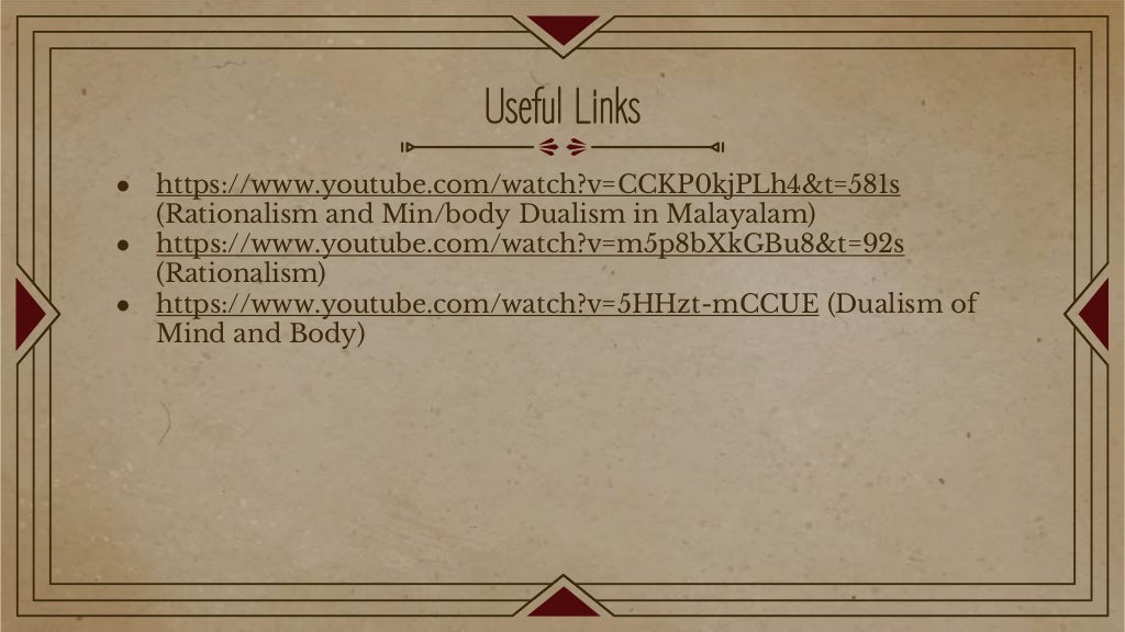 Cartesian Dualism in The Brain is Wider than the SKy | PPT