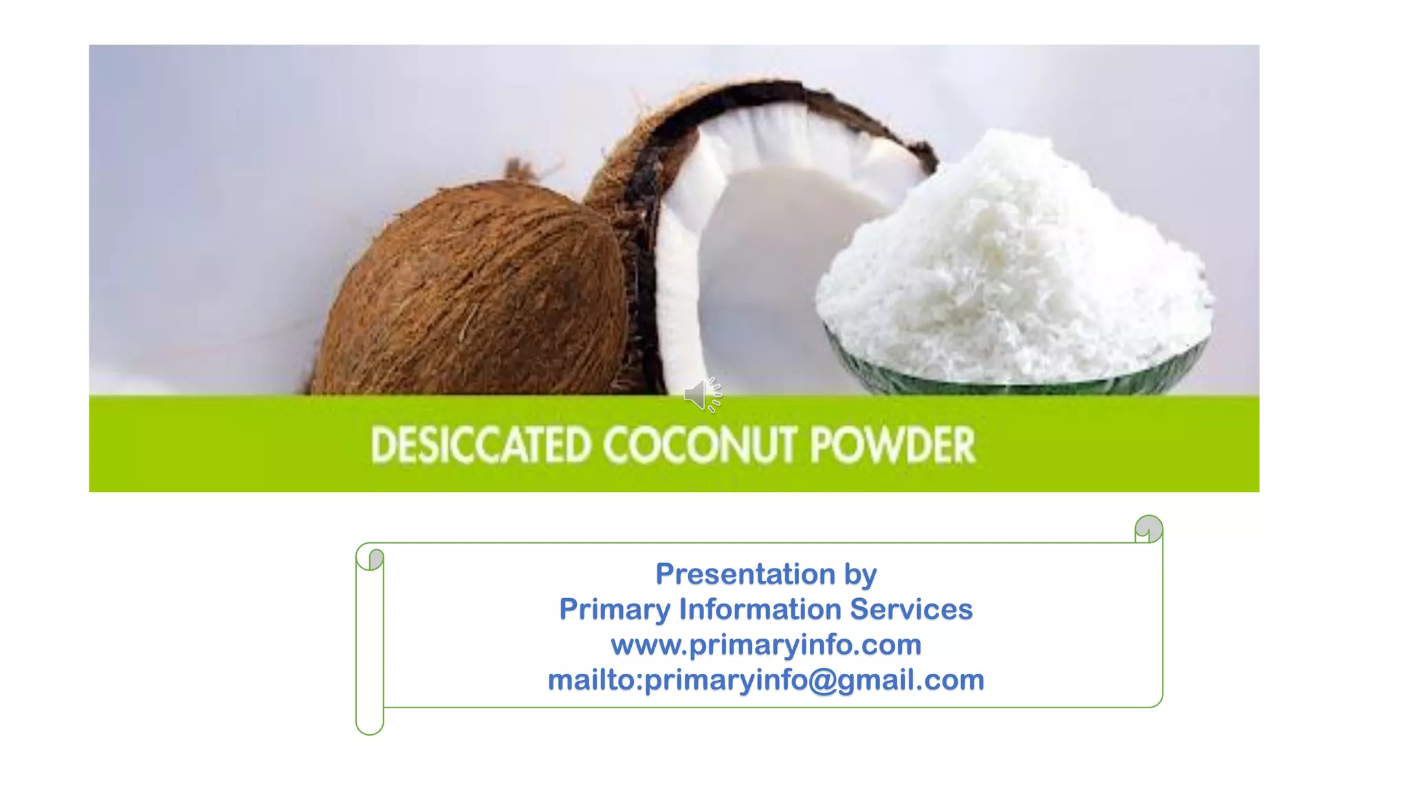 Desccicated coconut : Project Feasibility | PDF