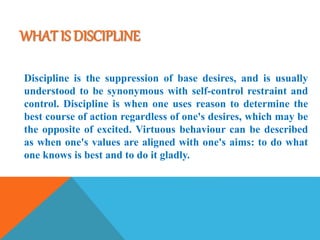 Descipline activities in schools | PPT