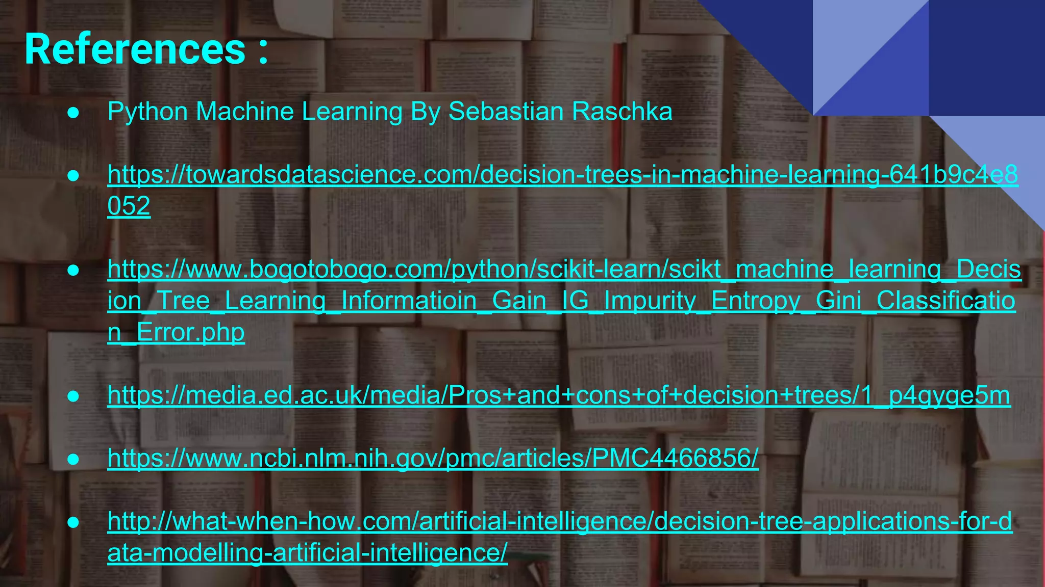 Decision trees in Machine Learning | PDF