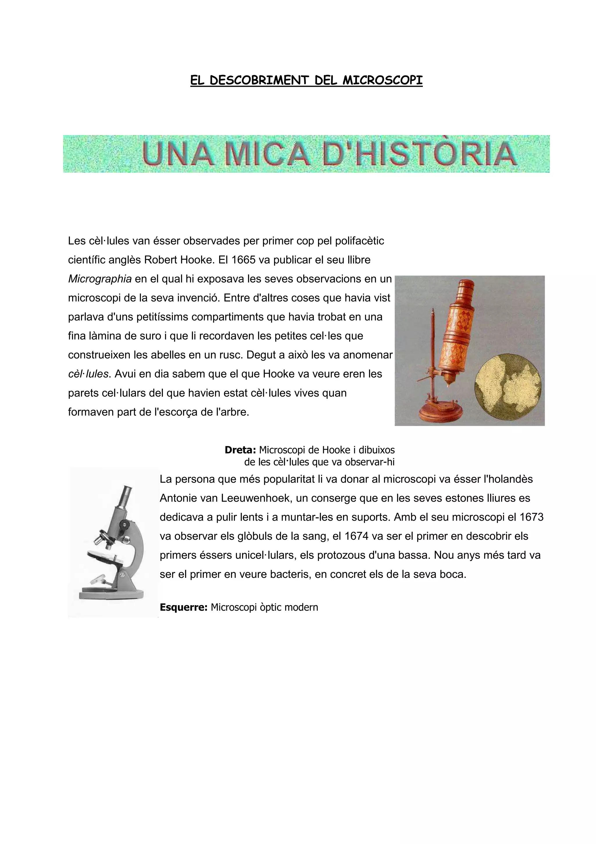 Descobriment del microscopi | PDF
