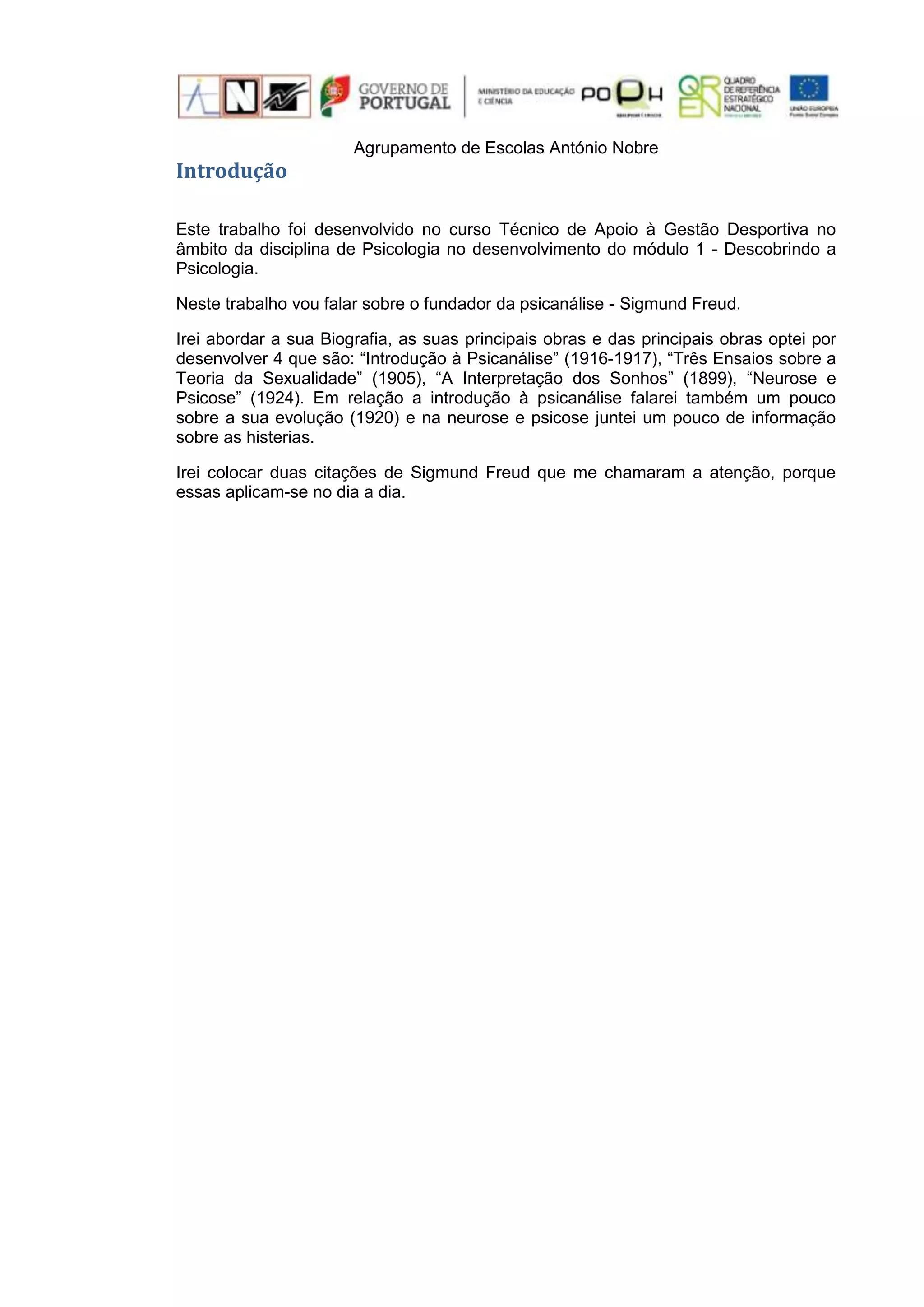 Sigmund Freud - Psicanálise | PDF
