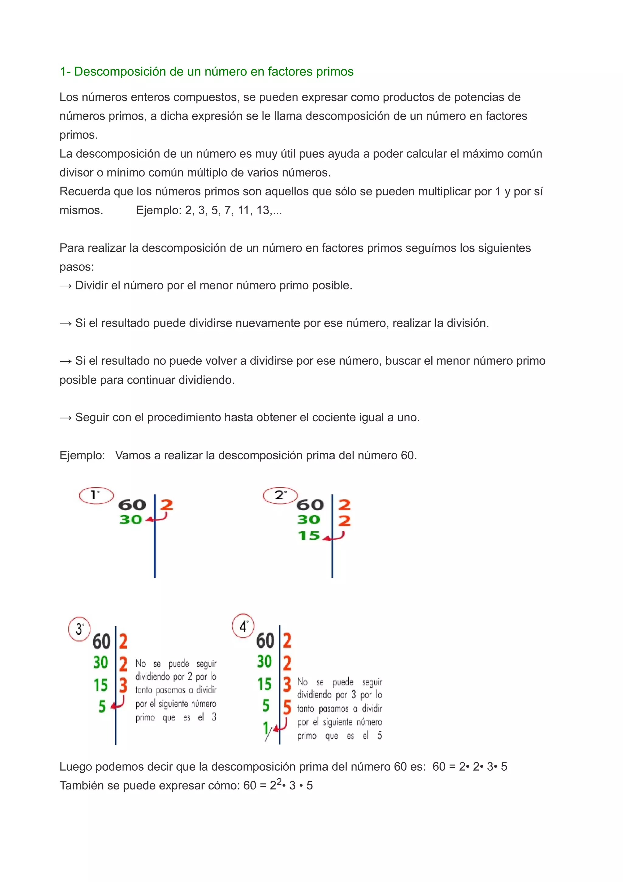 Descomposición en factores primos | PDF