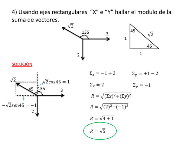 Descomposición Rectangular De Vectores