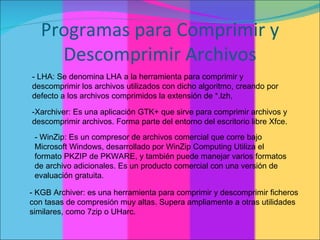 Descomprimir archivos | PPT