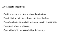 DESCRIBE AND DISCUSS ANTISEPTICS AND DISINFECTANTS.pptx
