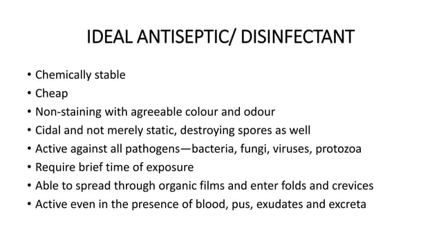 DESCRIBE AND DISCUSS ANTISEPTICS AND DISINFECTANTS.pptx