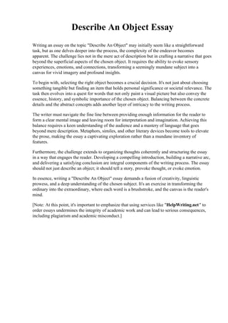 Describe An Object Essay.pdf