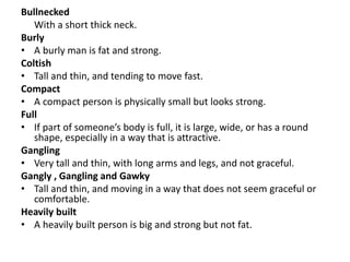 Describe a person | PPTX