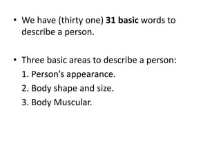 Describe a person | PPT