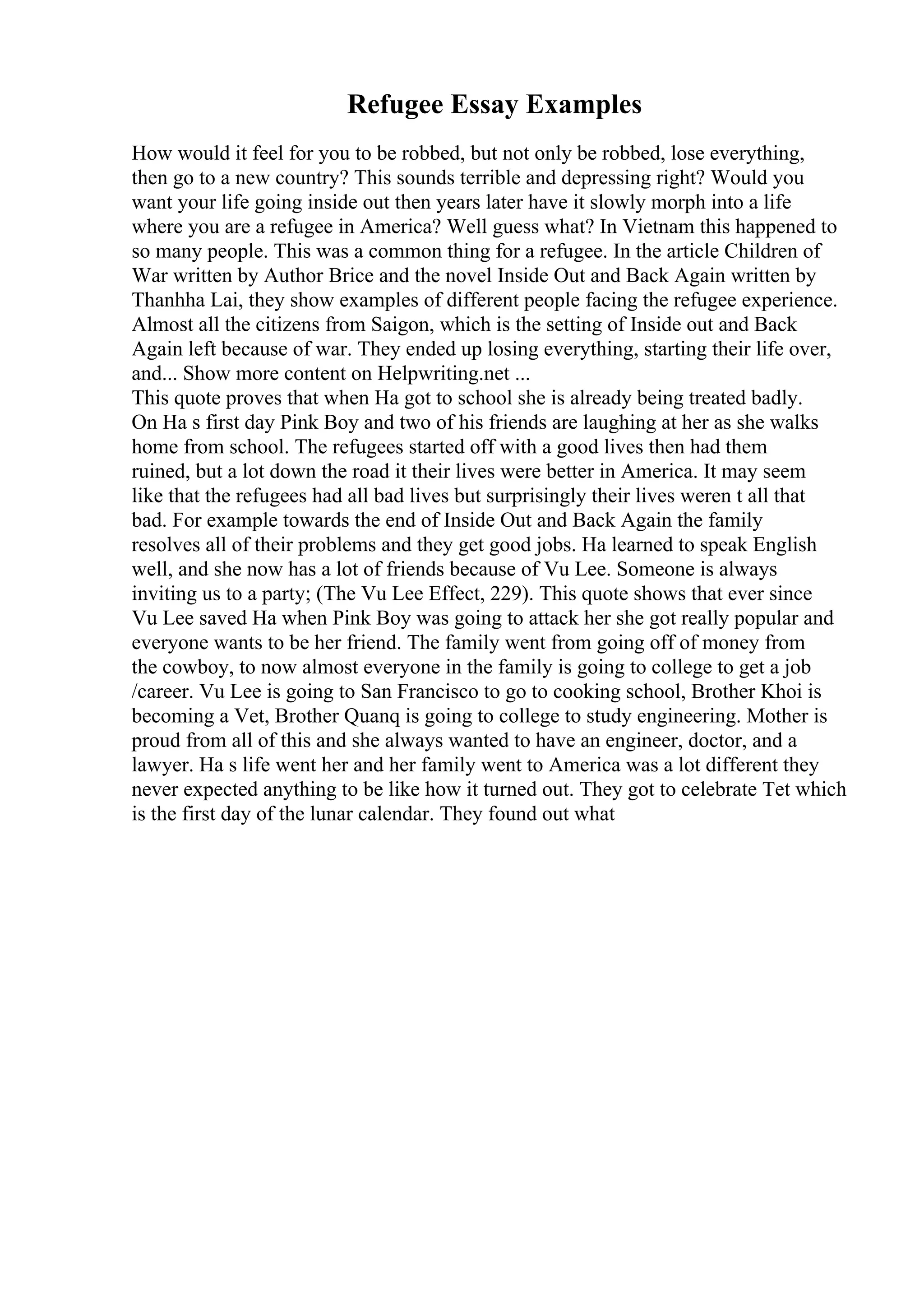 Describe A Place Essay Example | PDF