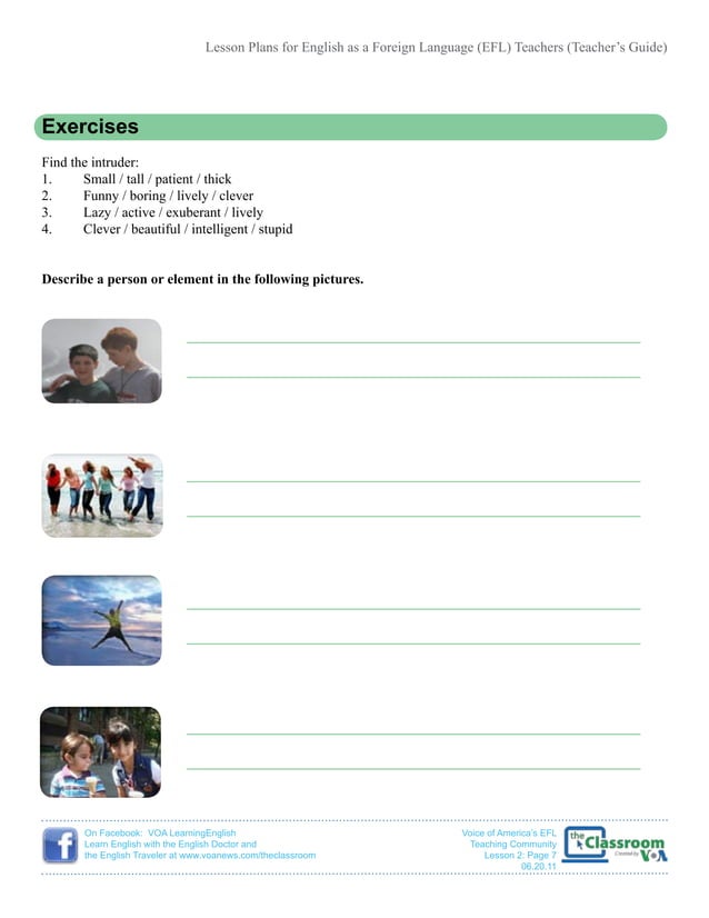 Describe characters | PDF | Education