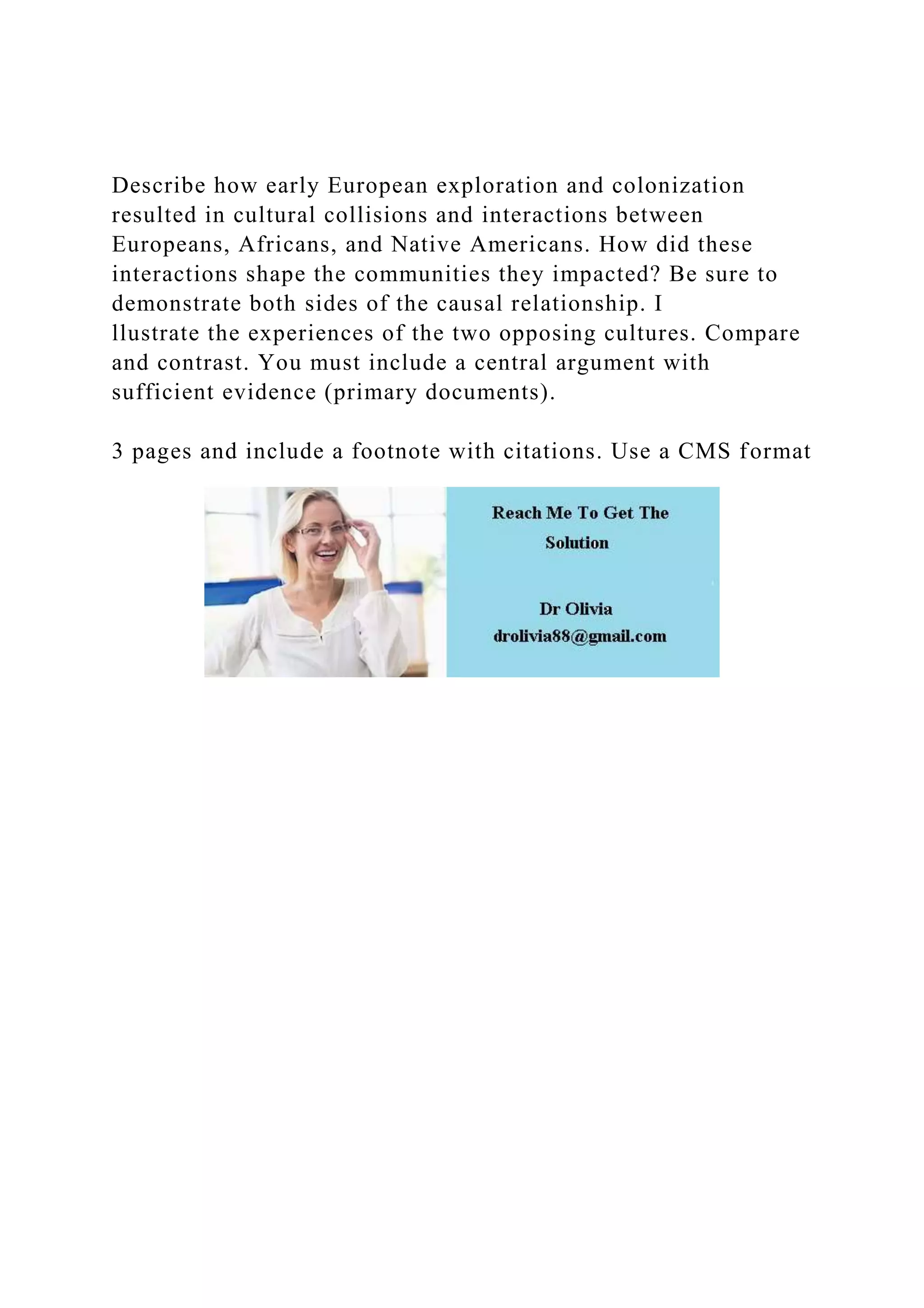 Describe how early European exploration and colonization resulted .docx