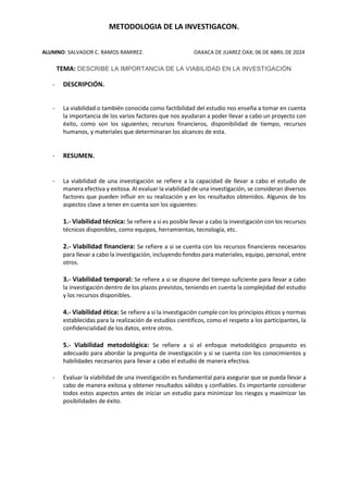 Describe la importancia de la viabilidad en la investigación.docx