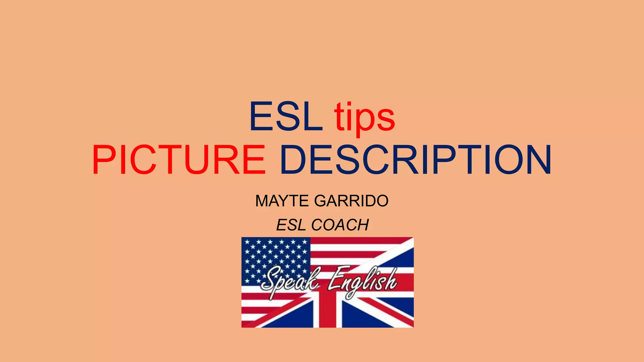 Describe Pictures in English | PPT