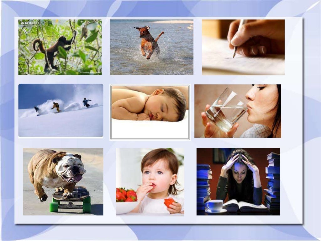 Describe picture using present continuous