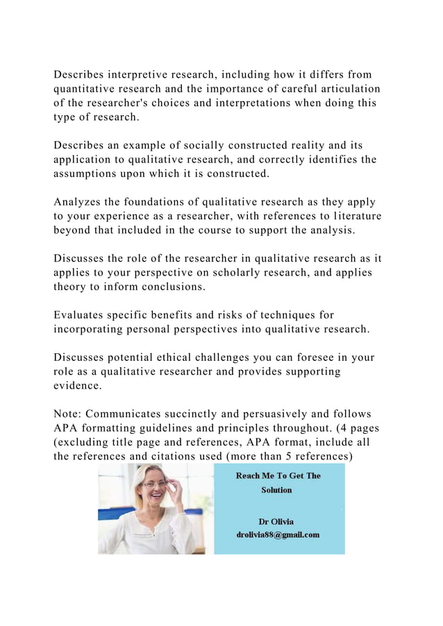 Describes interpretive research, including how it differs from quant.docx