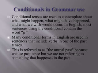 Describe tenses in grammar use | PPTX