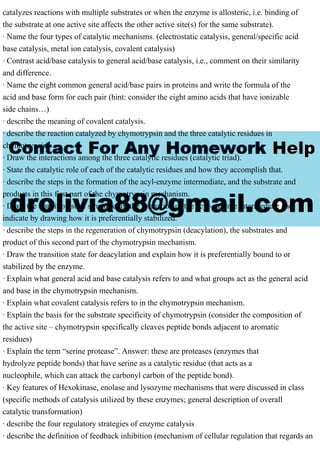 describe the definitions of substrate, enzyme active site and its ge.pdf
