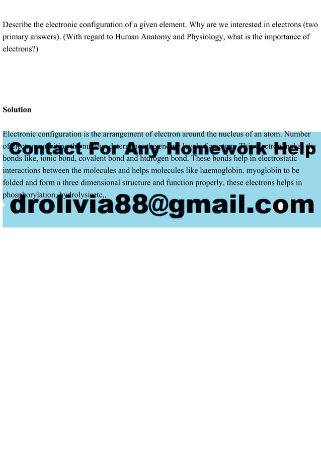 Describe the electronic configuration of a given element. Why are we.pdf | Free Download