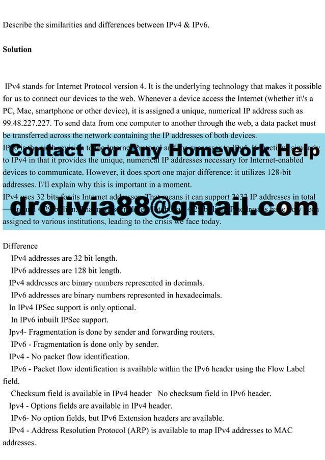 Describe the similarities and differences between IPv4 & IPv6.So.pdf
