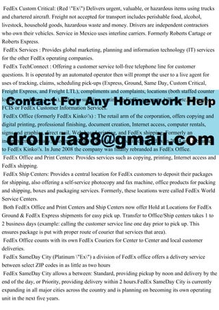 Describe the usage of technology by Fedex in all its sectorsSolu.pdf