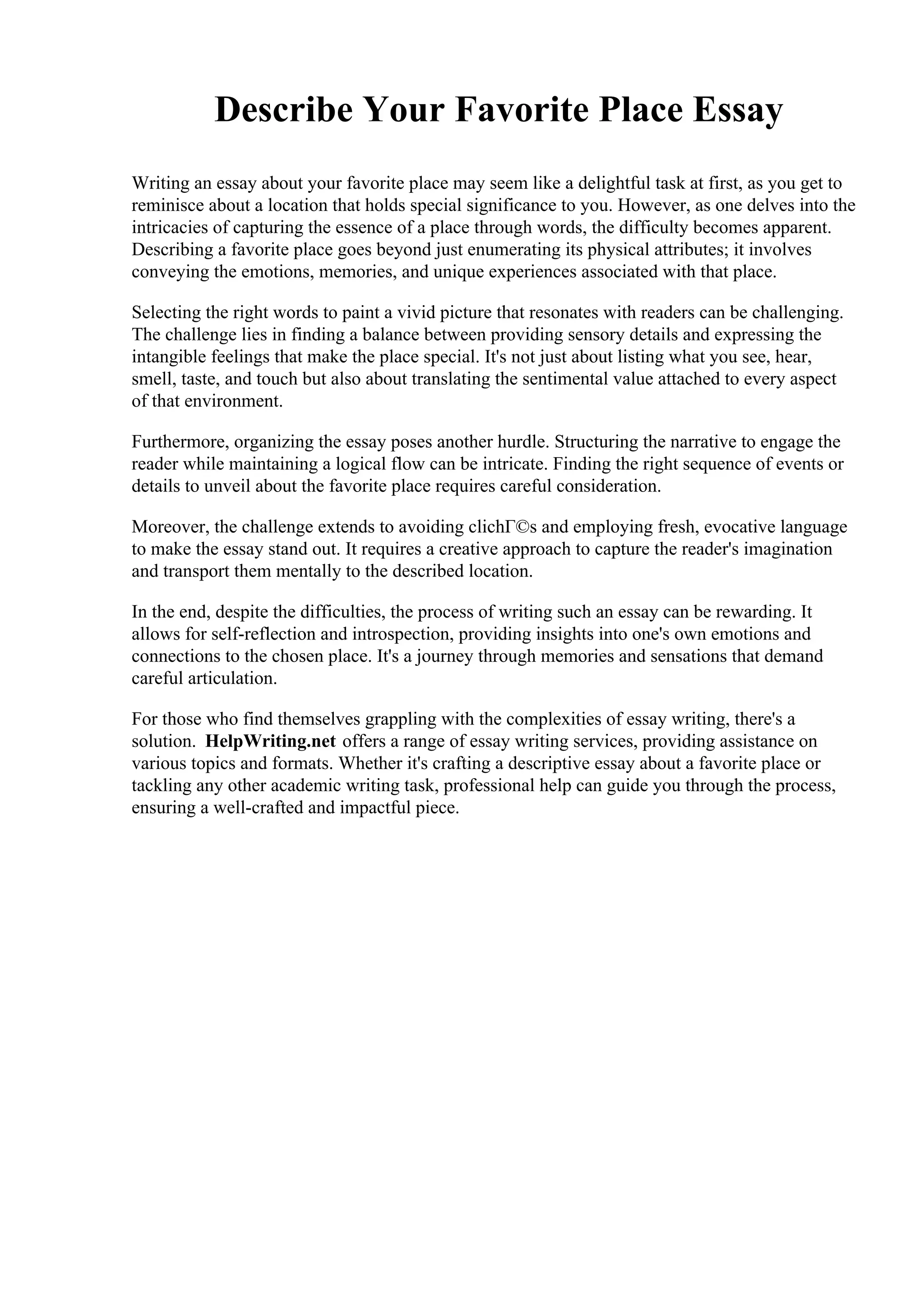 Describe Your Favorite Place Essay.pdf